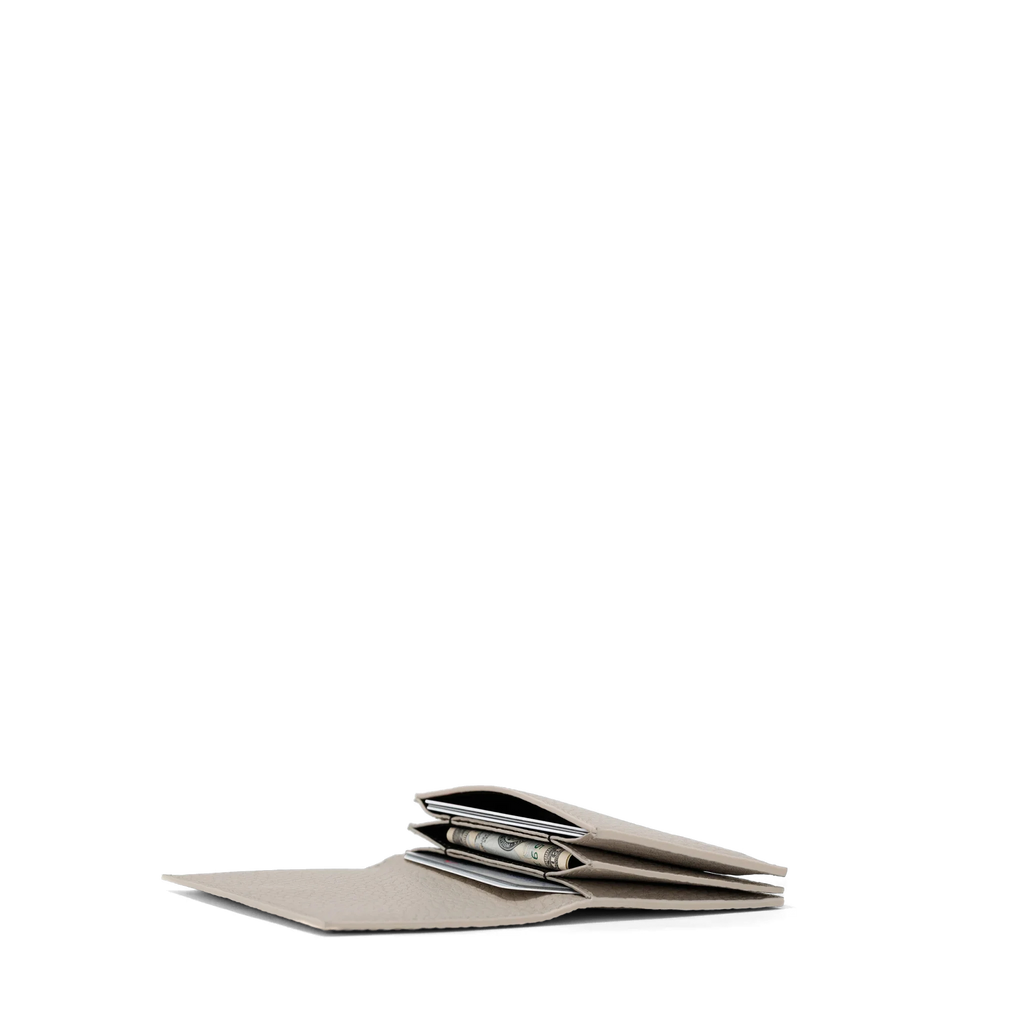 Accordion Card Case - Expandable Pebbled Leather Card Case