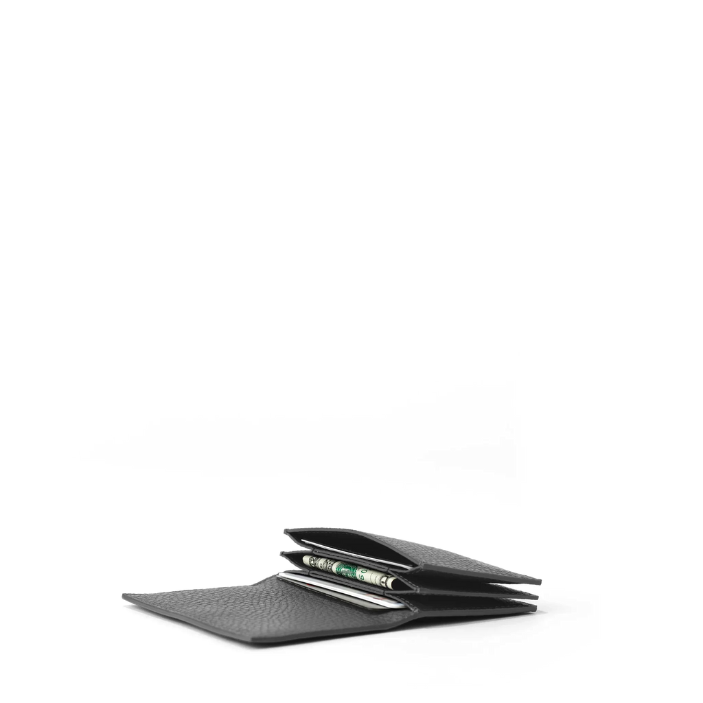 Accordion Card Case - Expandable Pebbled Leather Card Case