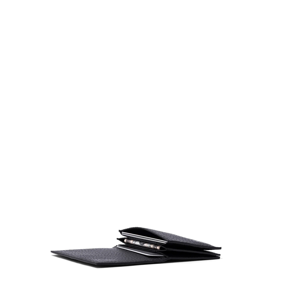 Accordion Card Case - Expandable Pebbled Leather Card Case